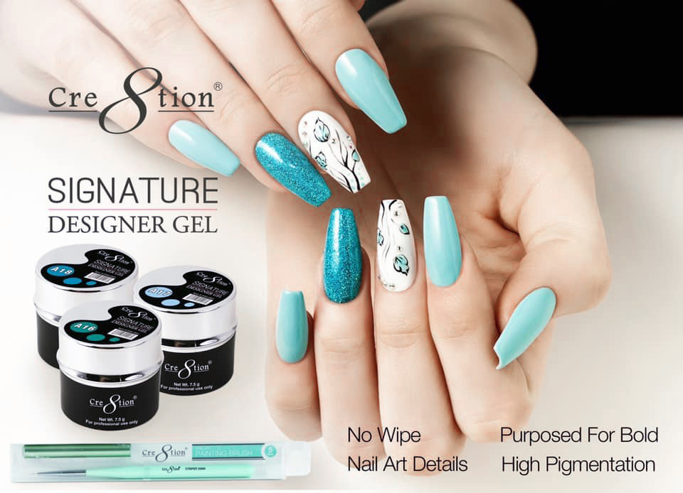 Cre8tion - Signature Designer Gel Black (A02) 7.5g