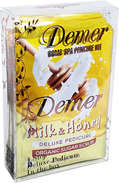 Demer Bomb Spa Pedicure Kit 4in1 - Milk & Honey