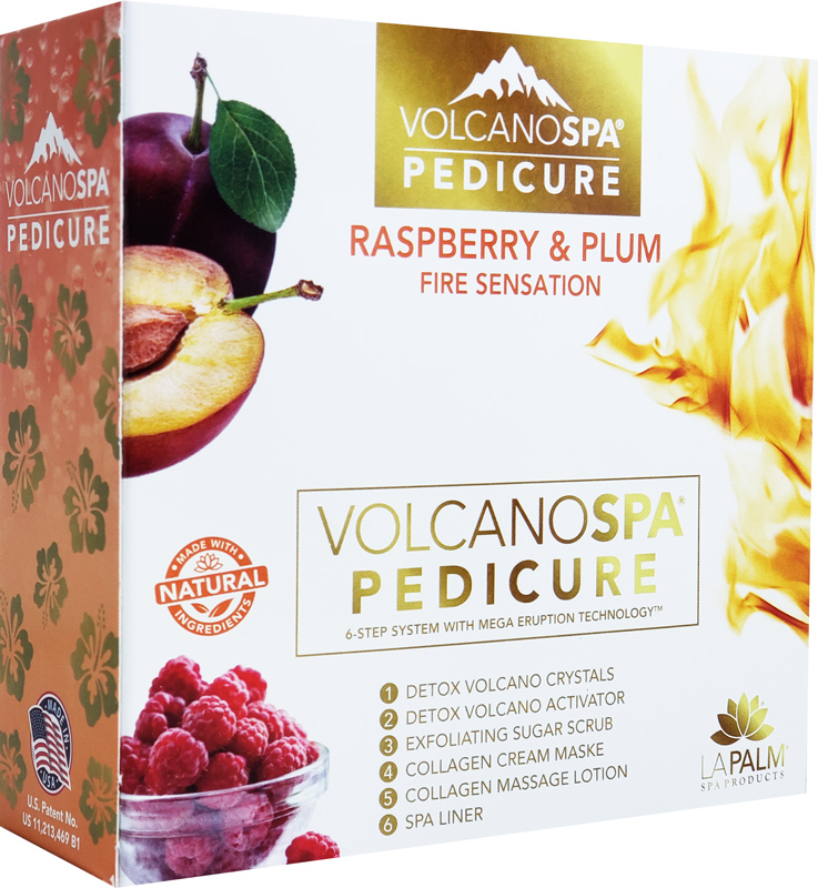 La Palm VOLCANOSPA Pedicure 5-Step Treatment - Raspberry & Plum