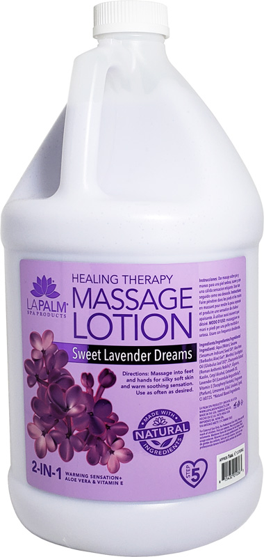 La Palm Healing Therapy Massage Lotion Sweet Lavender Dreams 1 Gallon