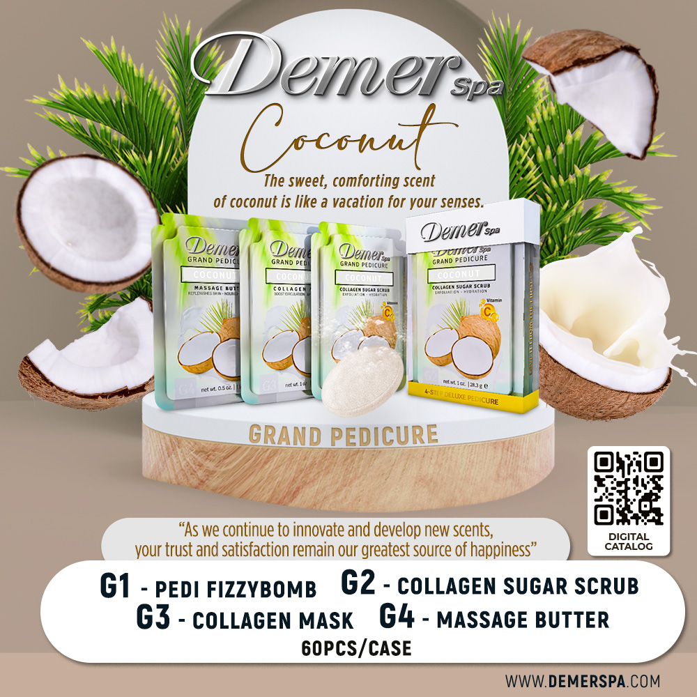 Demer Bomb Spa Pedicure Kit 4in1 - Coconut