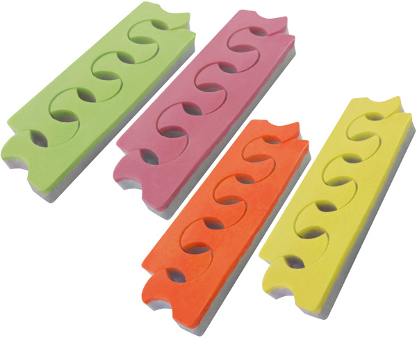 Soft Foam Toe Separator Assorted Colors Small 100 Pairs/Pack